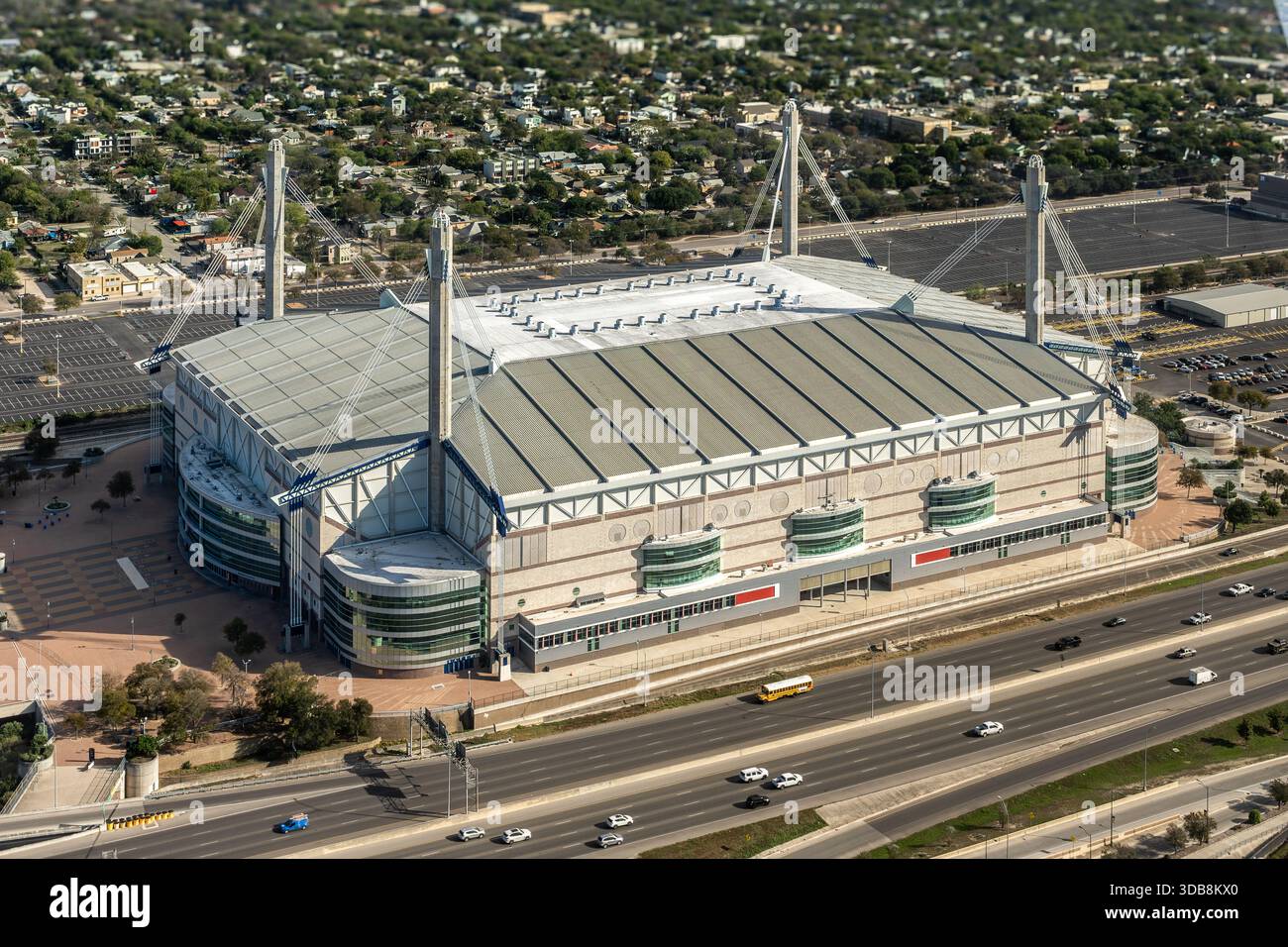 San Antonio, Texas, USA - December 2, 2025: Exterior aerial view of the ...