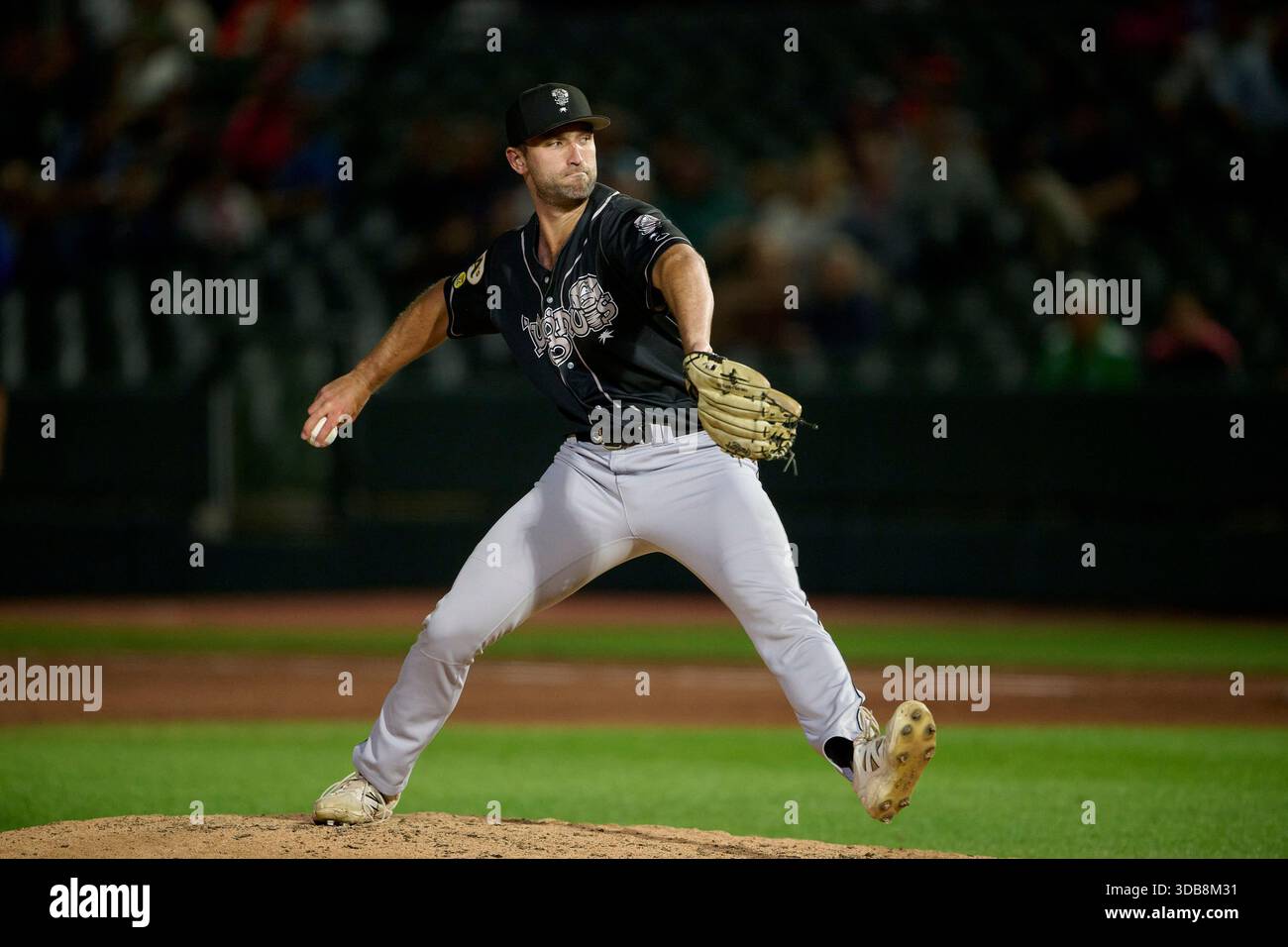 Lansing Lugnuts pitcher Mark Adamiak (21) during an MiLB Midwest League baseball game against ...