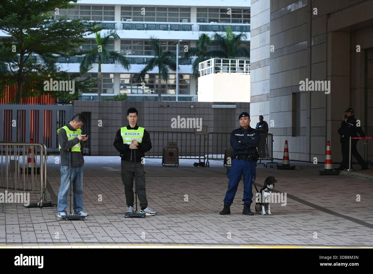 A general view showing the polices staying out of the West Kowloon ...