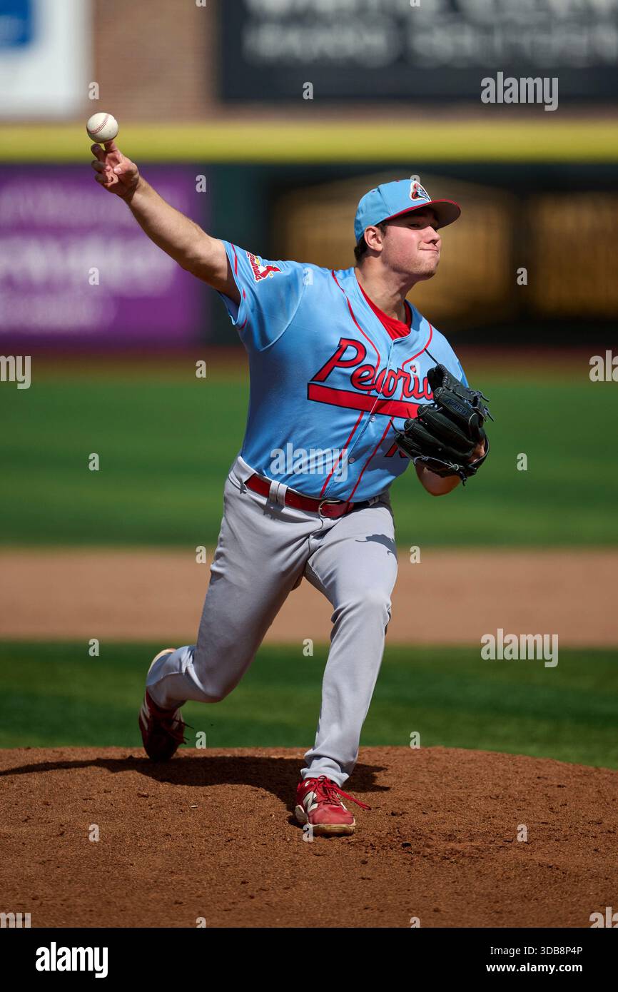 Peoria Chiefs pitcher Jason Savacool (13) during an MiLB Midwest League ...