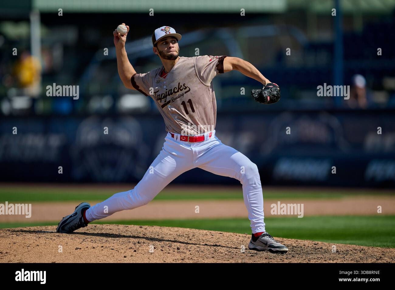 Reading Flapjacks pitcher Gabriel Barbosa (11) during an MiLB Eastern ...