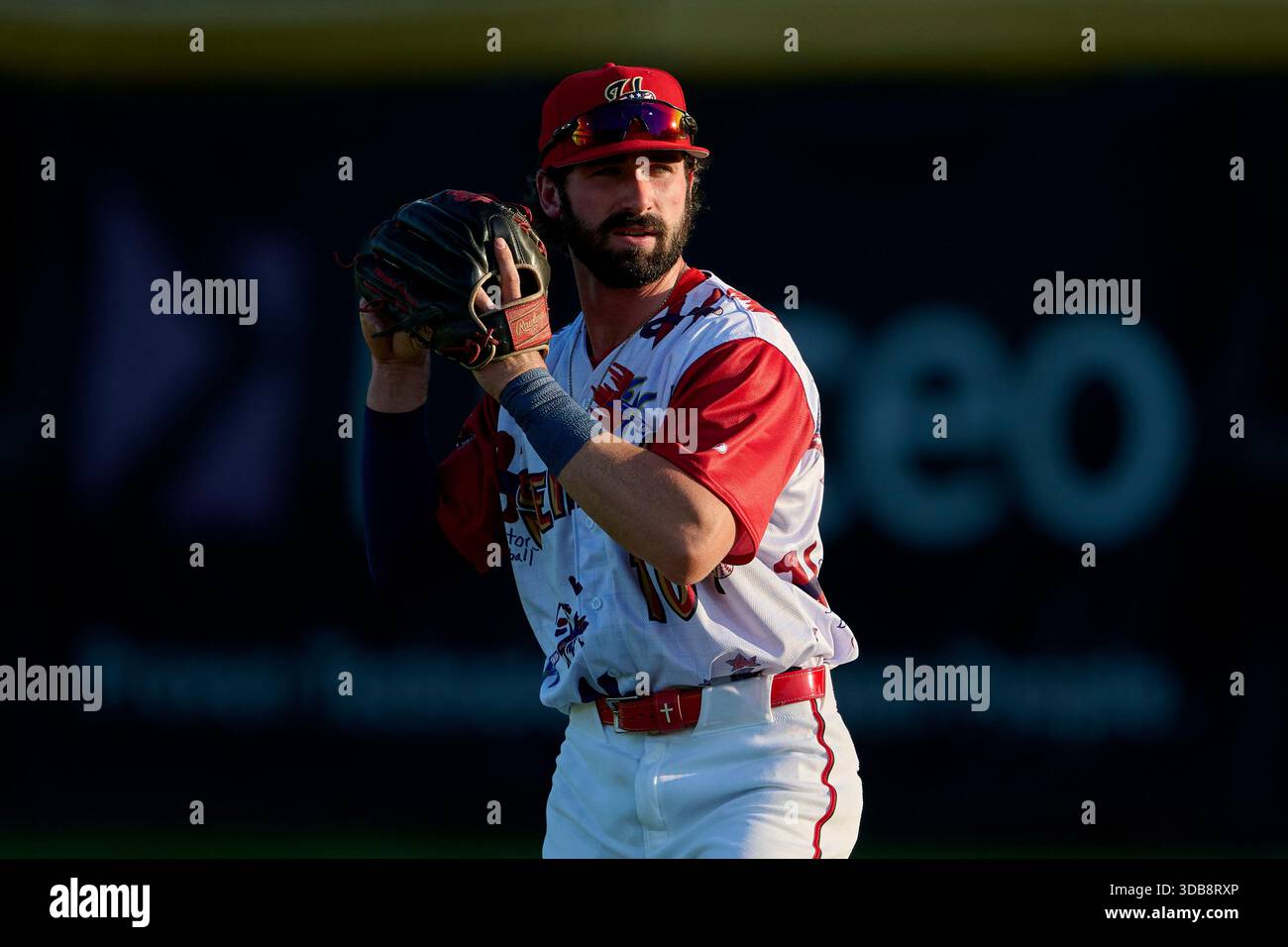 Harrisburg Senators third baseman Cayden Wallace (10) during warmups ...