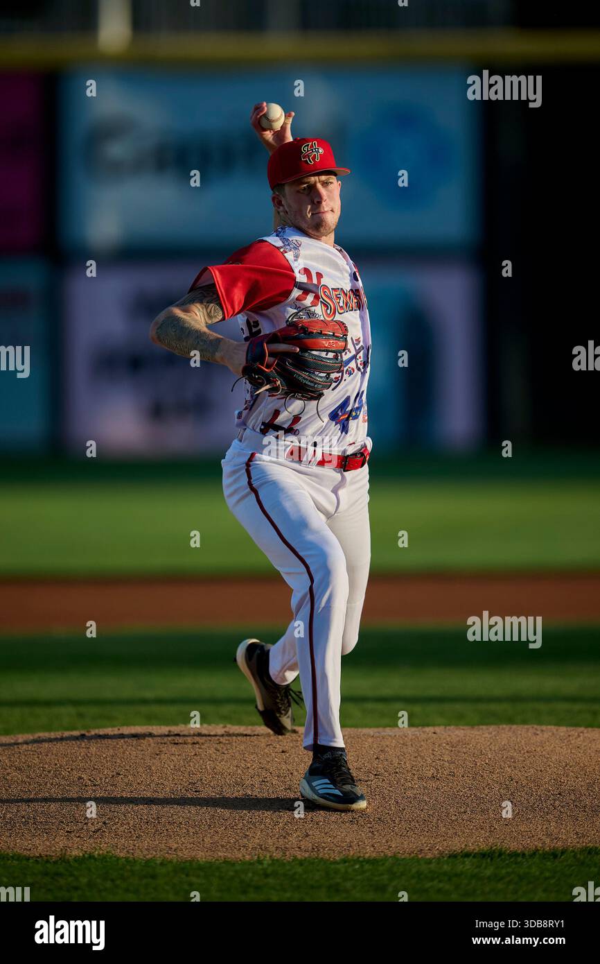 Harrisburg Senators pitcher Alex Clemmey (9) during an MiLB Eastern ...