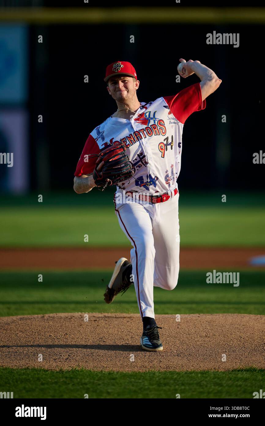 Harrisburg Senators pitcher Alex Clemmey (9) during an MiLB Eastern ...