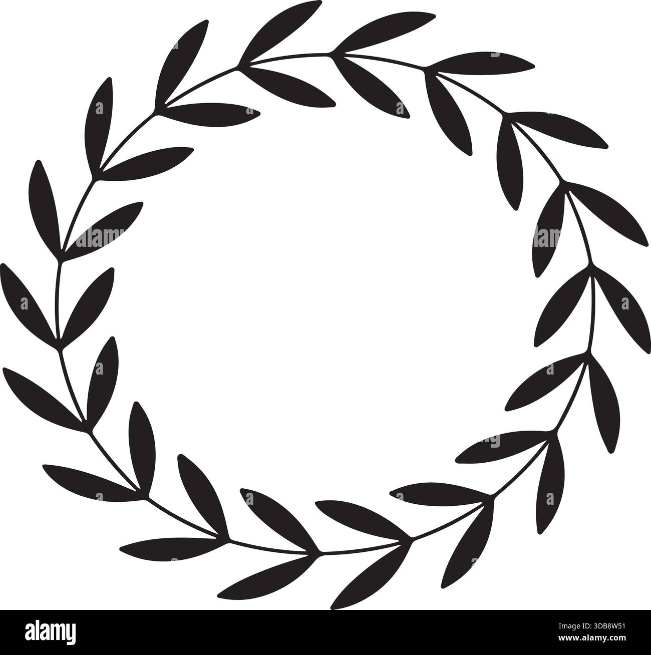 Isolated circular vector wreath hi-res stock photography and images - Alamy