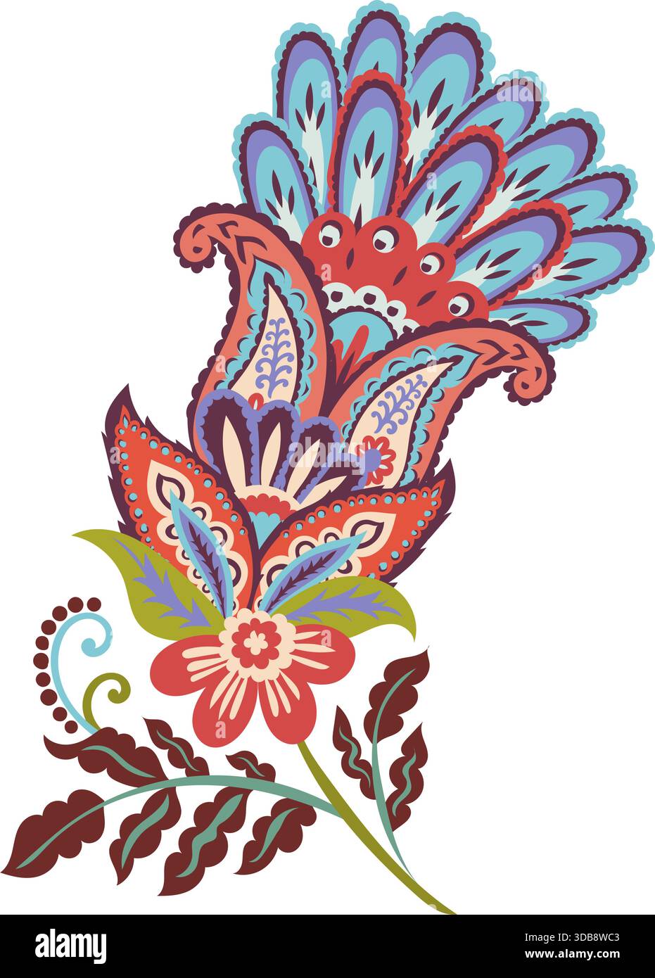 Maximalist floral Stock Vector Images - Alamy