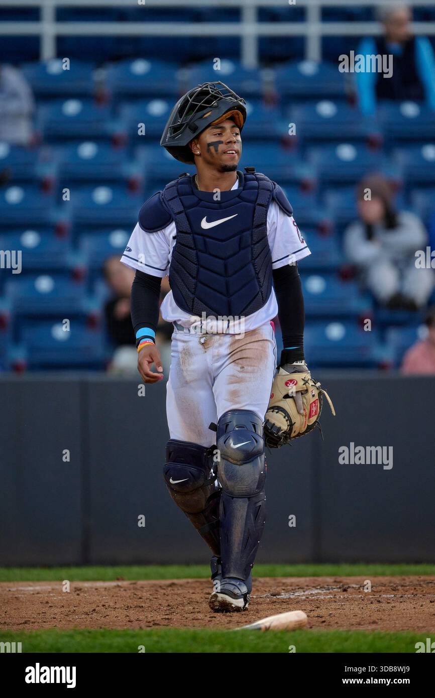 Binghamton Rumble Ponies catcher Chris Suero (26) during an MiLB ...