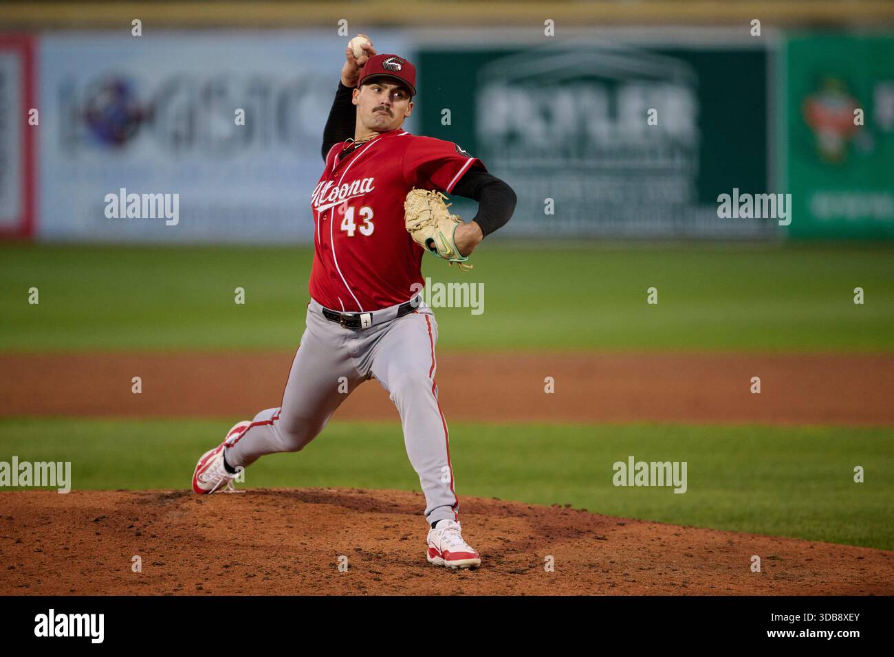 Altoona Curve pitcher Khristian Curtis (43) during an MiLB Eastern ...