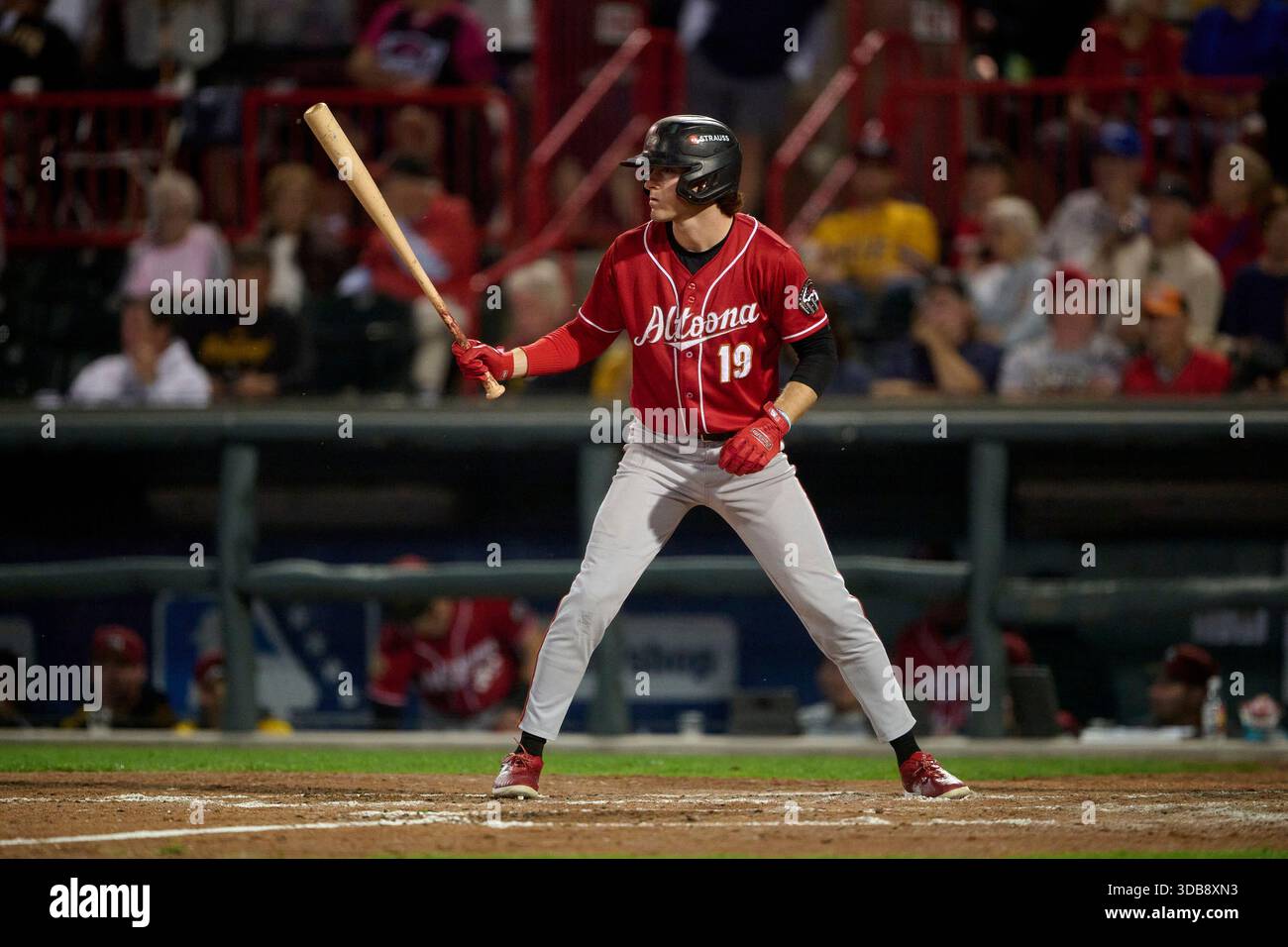Altoona Curve Mitch Jebb (19) bats during an MiLB Eastern League ...