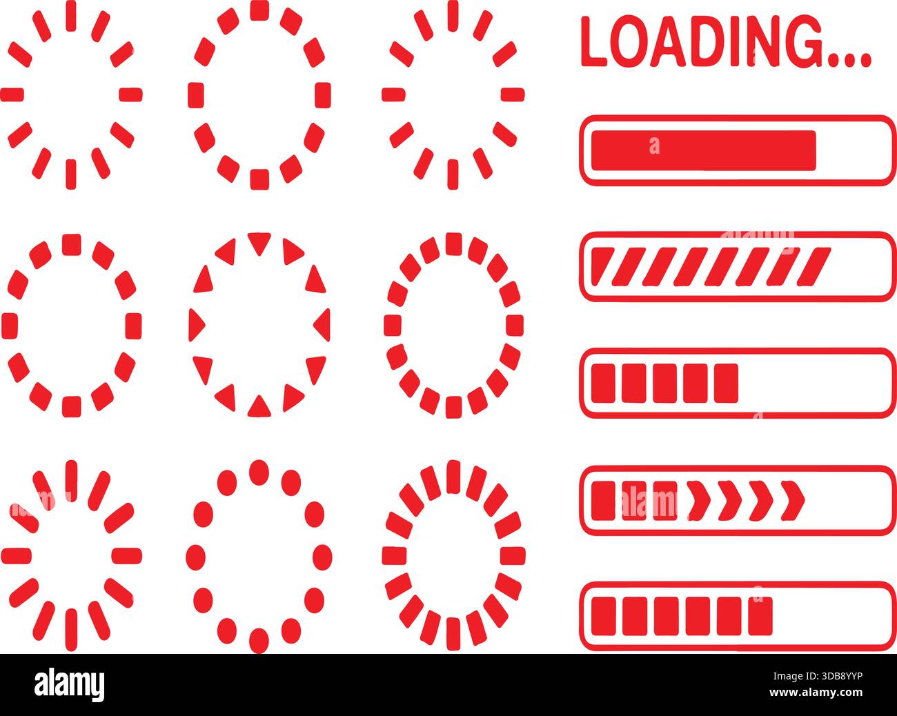 Progress percentage Stock Vector Images - Alamy