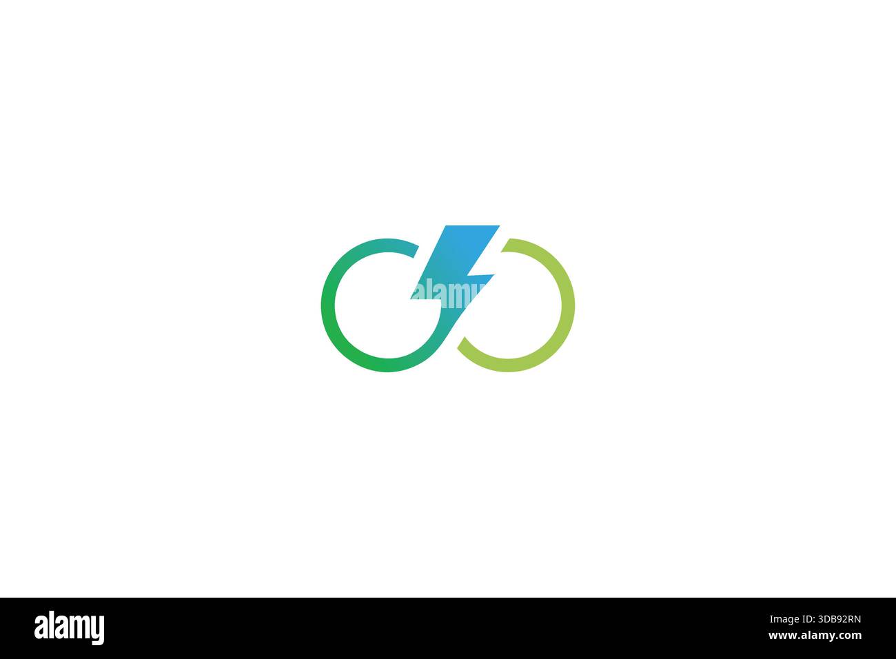 Simple Trendy Infinity Bolt Logo Design on White Background Stock ...