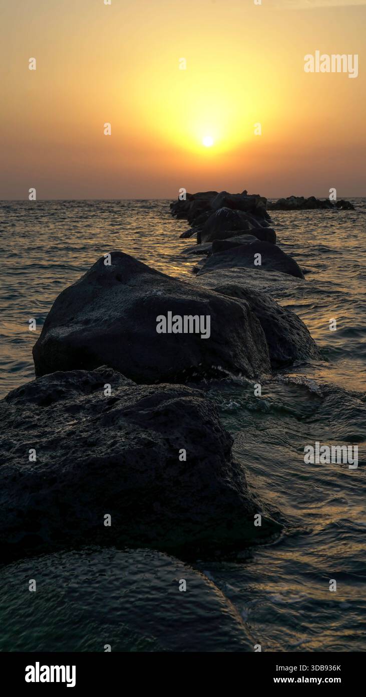Sunset in Red sea, Saudi Arabia, Jeddah Stock Photo - Alamy