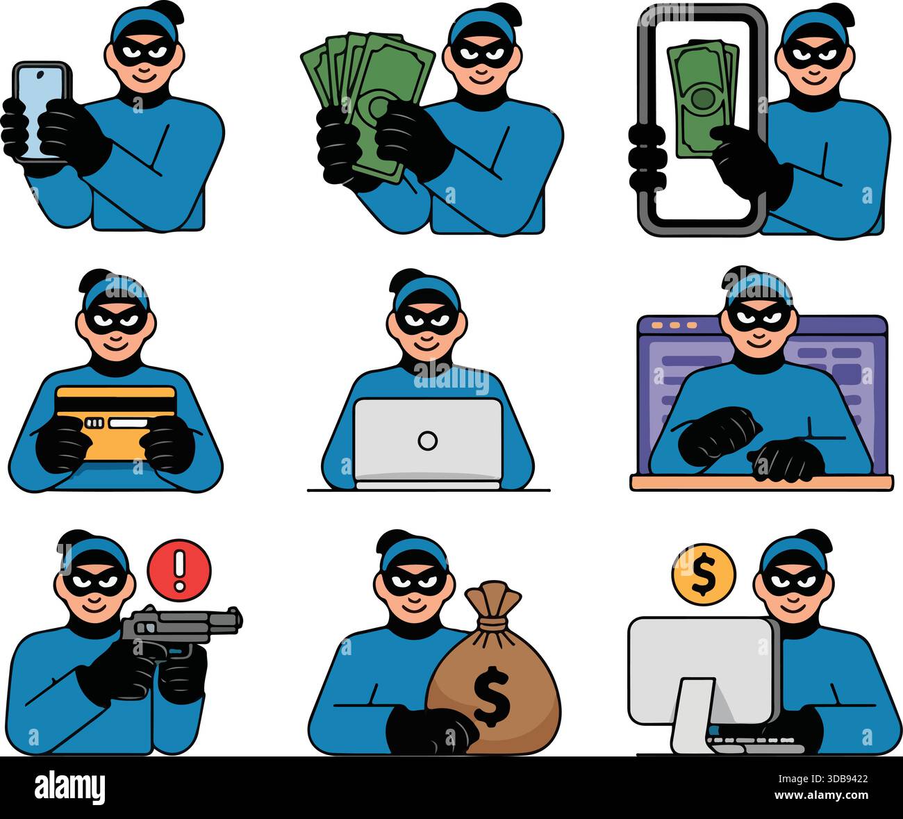 Hacker email computer vector Cut Out Stock Images & Pictures - Alamy
