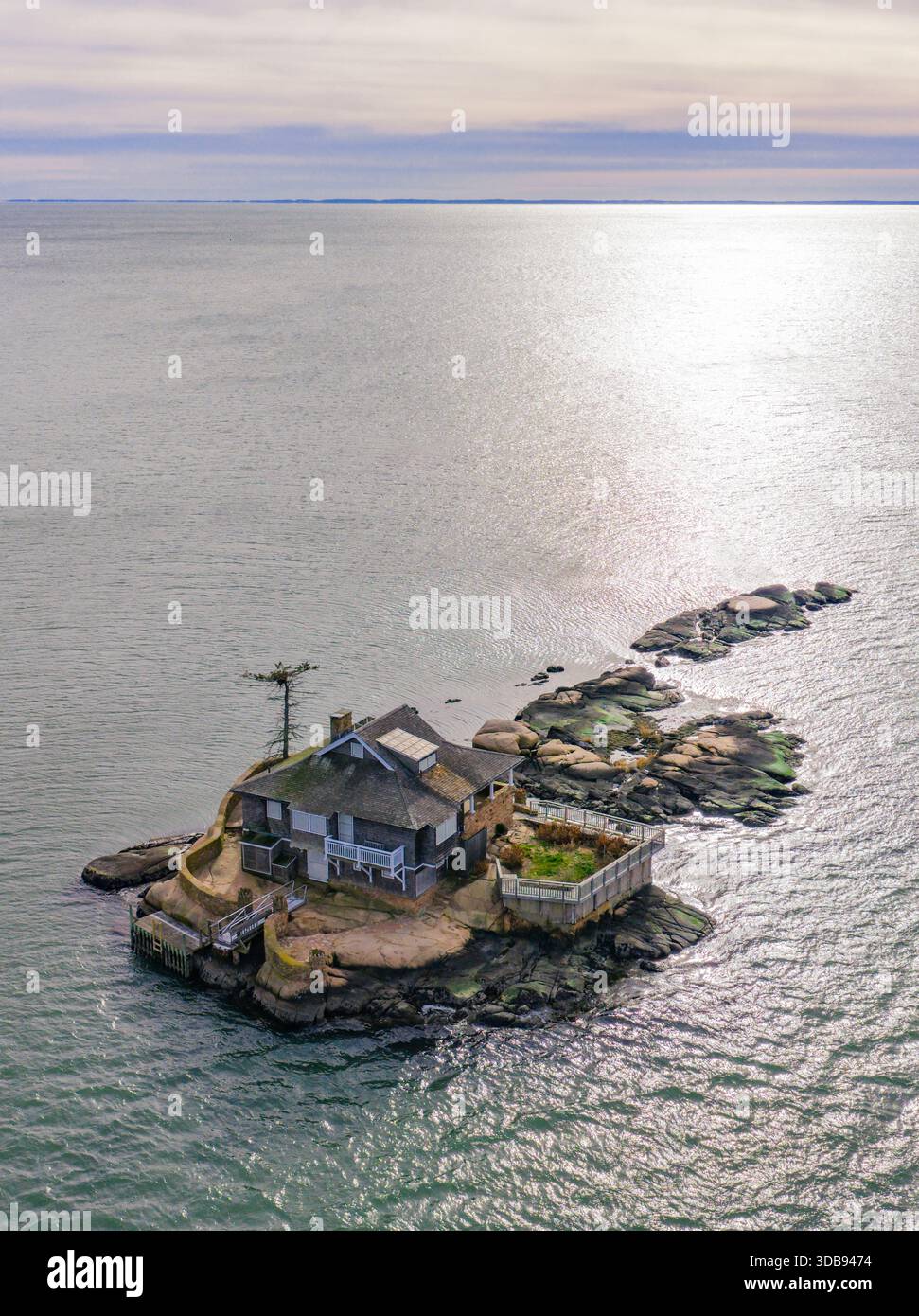 Castaway island home. Remote island house solitude. Solitary house ...