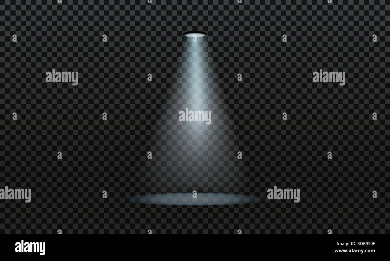 Spotlight Beam On Dark Background Stock Vector Image & Art - Alamy