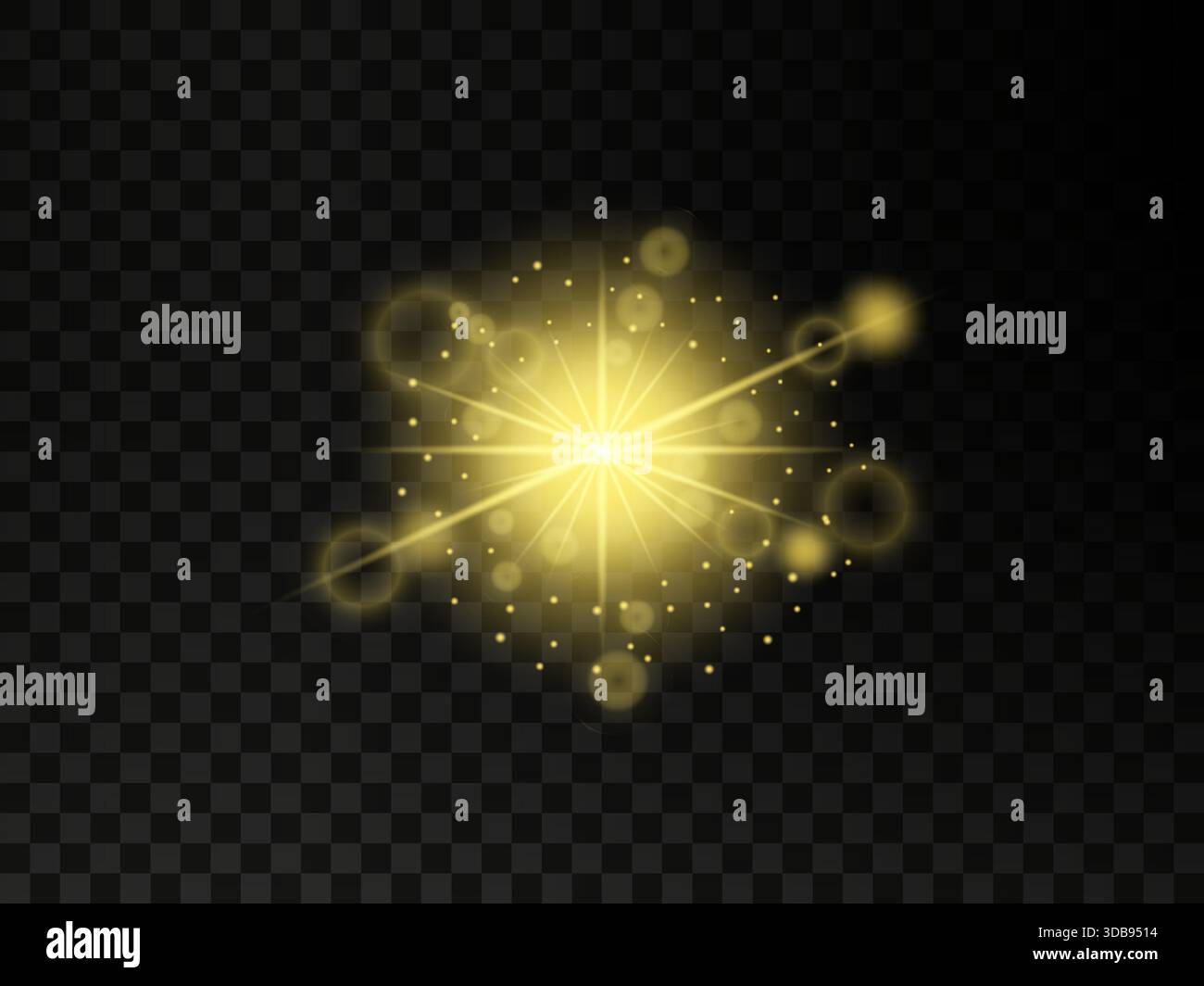 Golden light flare radiant Stock Vector Images - Alamy