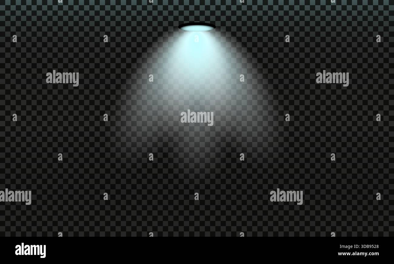 Blue Spotlight Casting Soft Beam On Dark Background For Studio Lighting ...