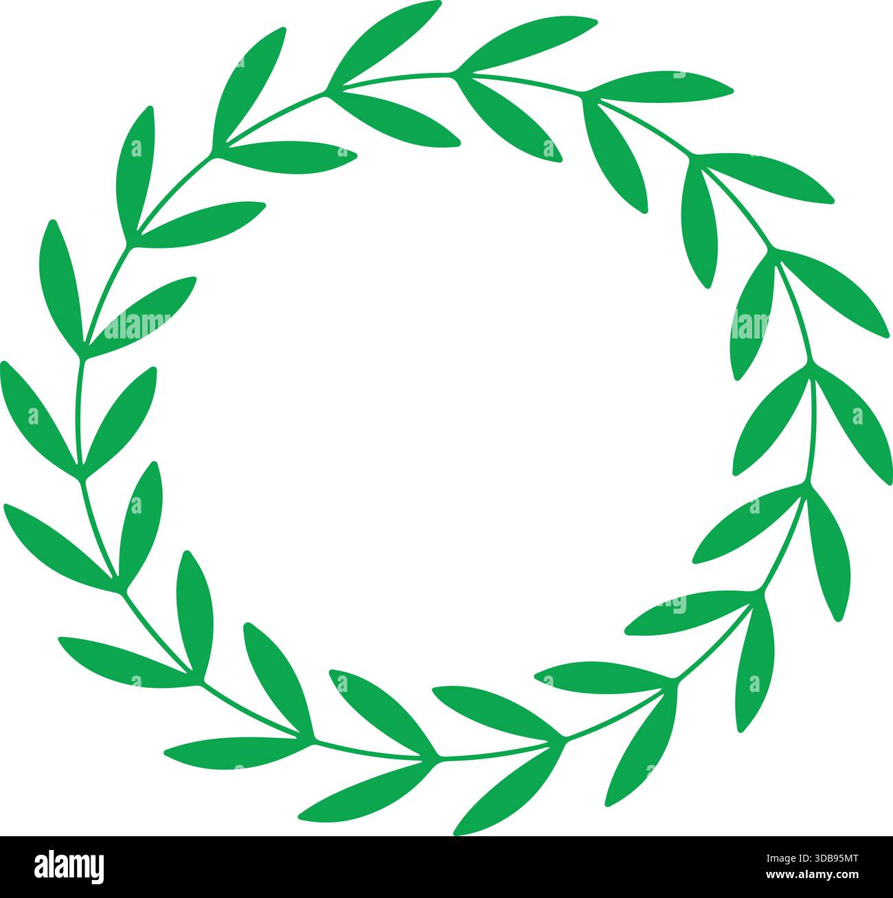 Circular wreath frame green Cut Out Stock Images & Pictures - Alamy