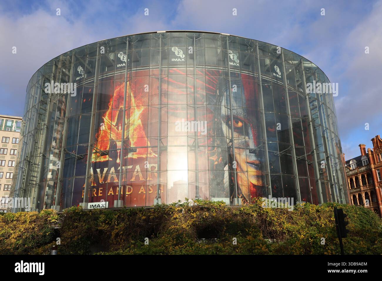 Avatar Fire and Ash advertised at BFI IMAX South Bank London UK ...