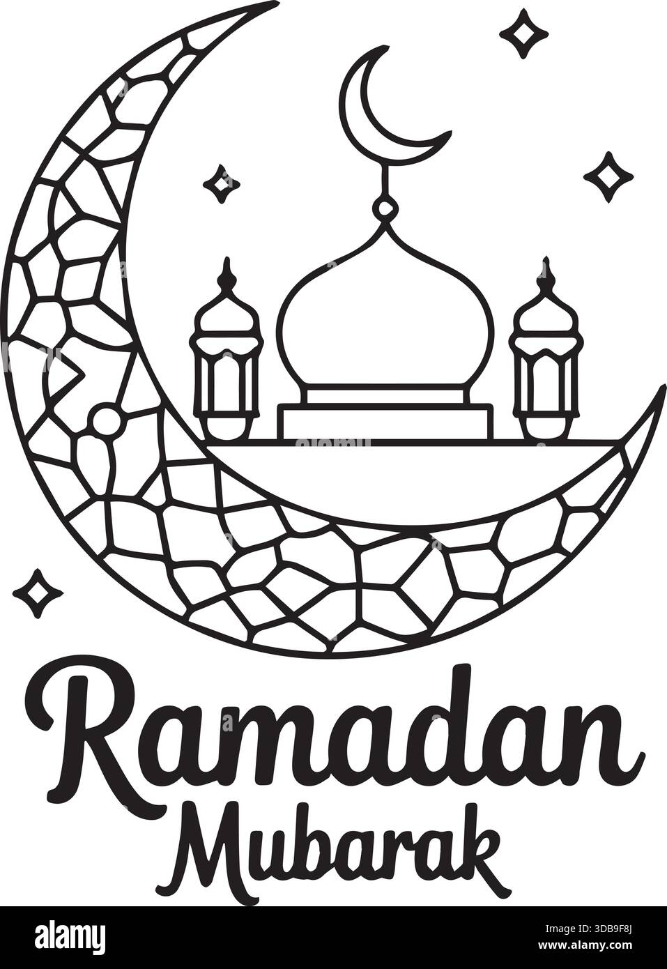 Hand drawn islamic ramadan Stock Vector Images - Alamy
