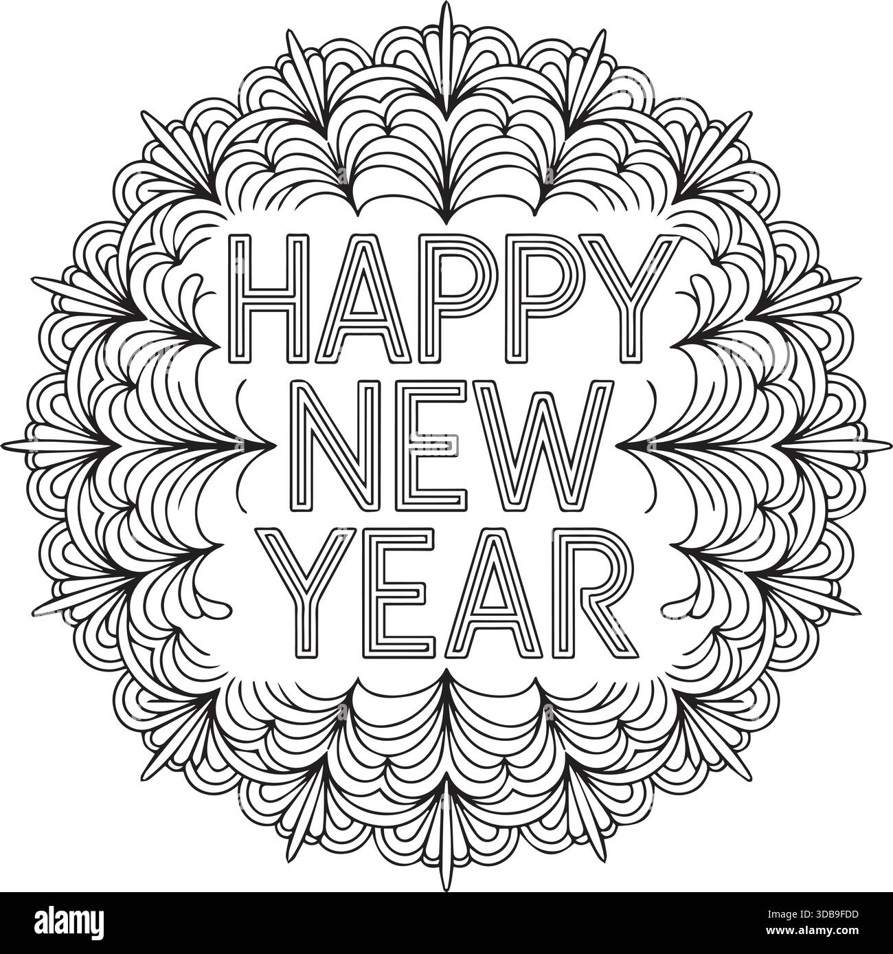 Happy new year greeting 2026 Black and White Stock Photos & Images - Alamy
