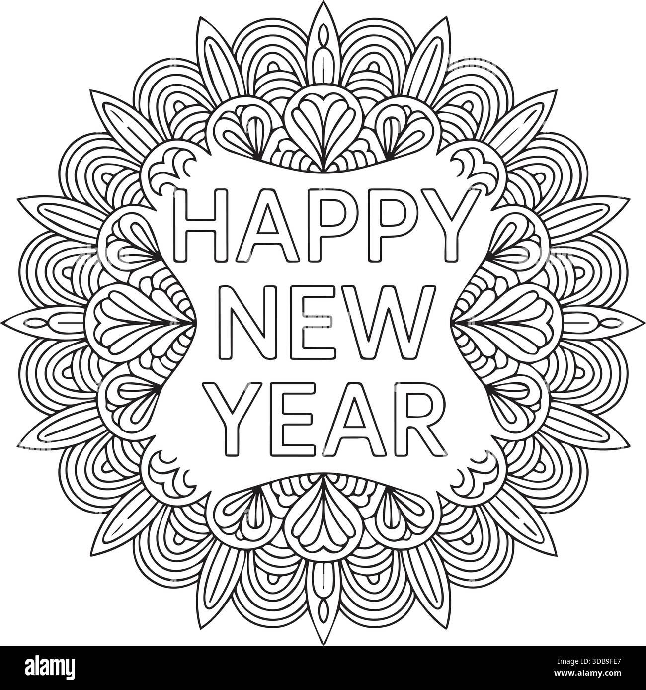 Happy new year greeting 2026 Black and White Stock Photos & Images - Alamy
