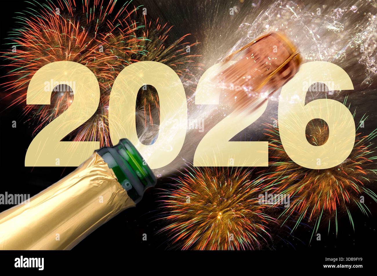 Neujahr uns Silvester 2026 Neujahr und Silvester mit Jahreswechsel von ...