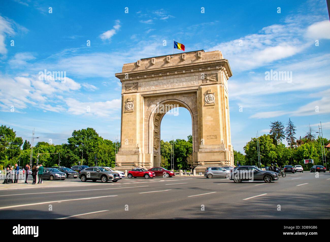 The Arc de Triomphe in Bucharest is one of the most famous monuments of ...