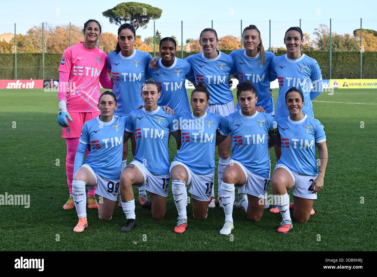 Formello, Italy. 14 Dec, 2025. S.S. Lazio Women players pose for a team ...