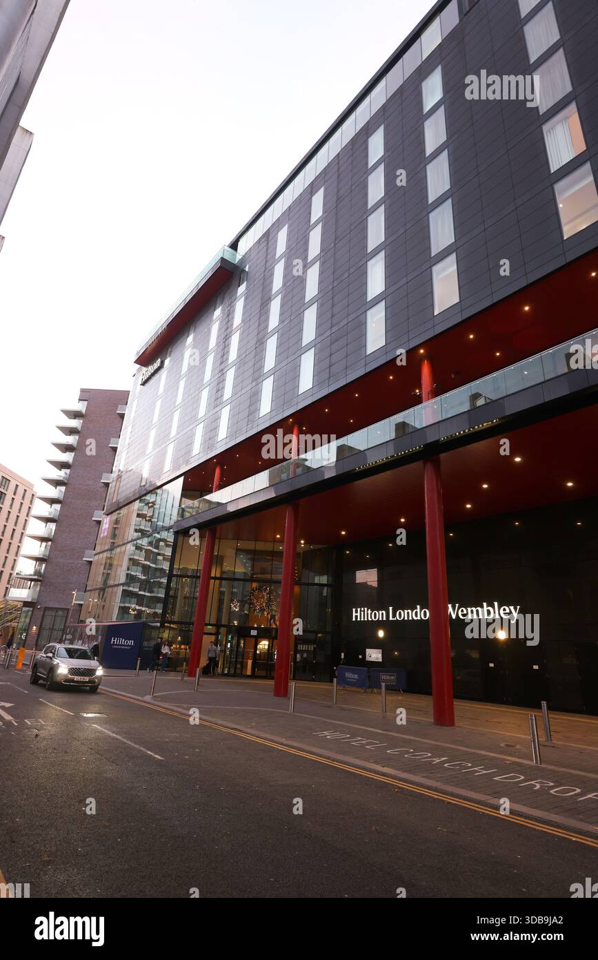 General views of the Hilton Hotel in Wembley, London, UK Stock Photo ...