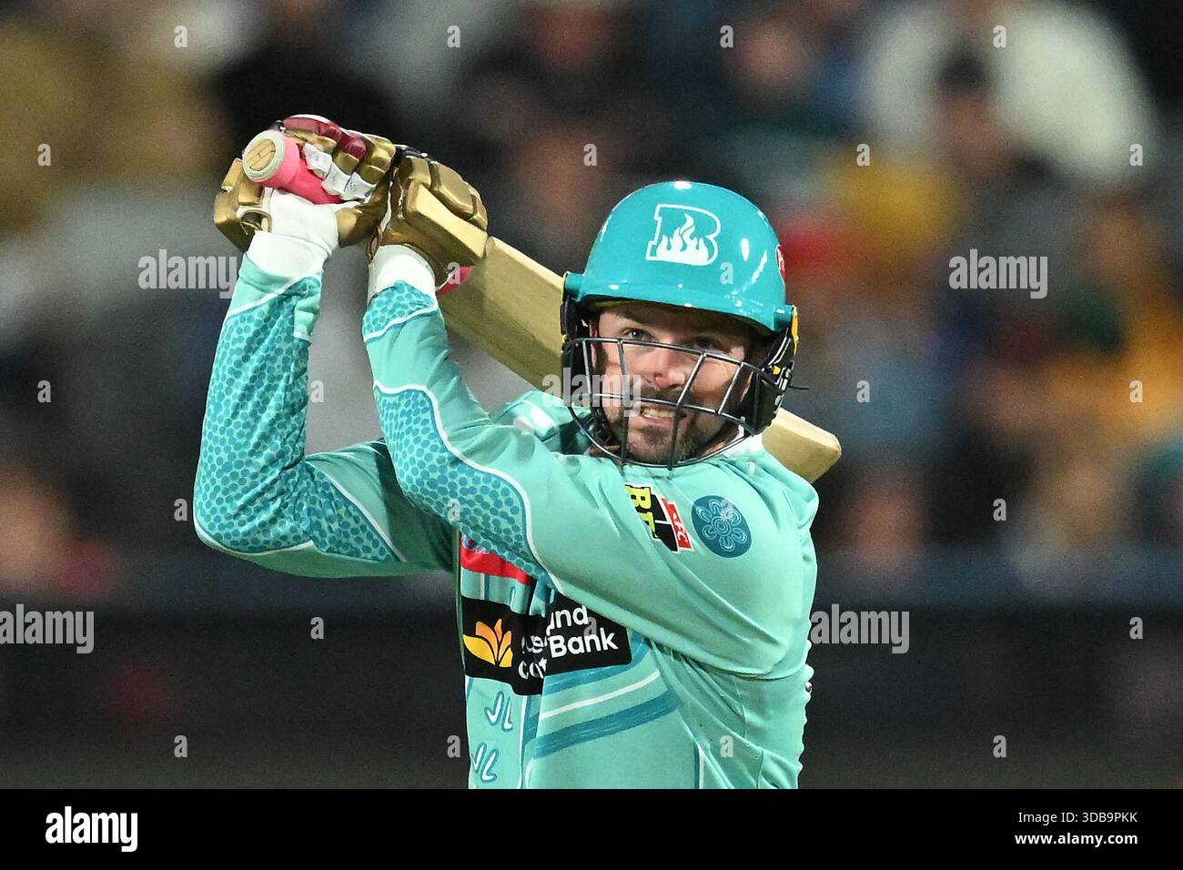 Colin Munro of the Heat plays a shot during the BBL match between the ...