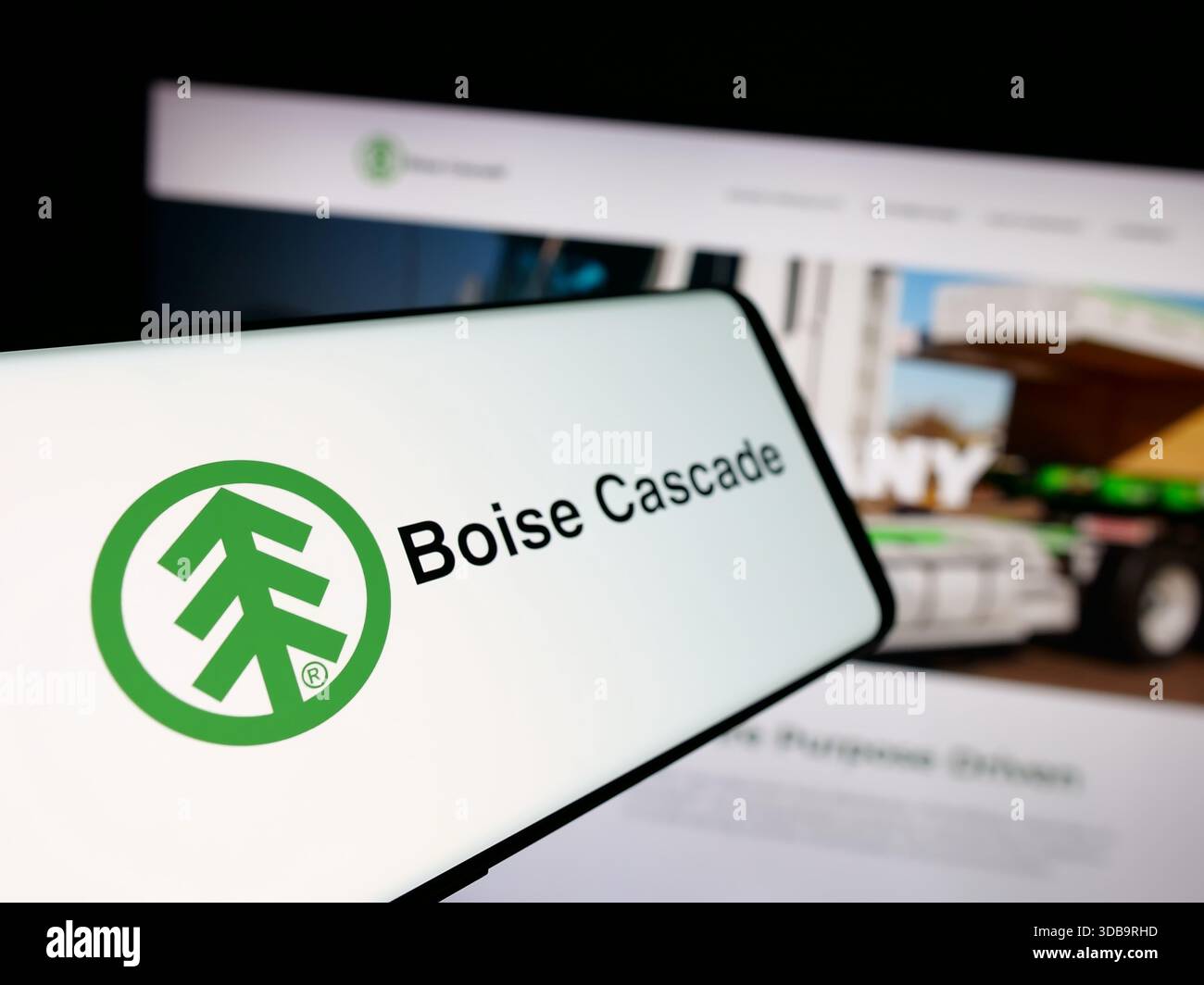 In this photo illustration, a smartphone with the logo of US wood ...