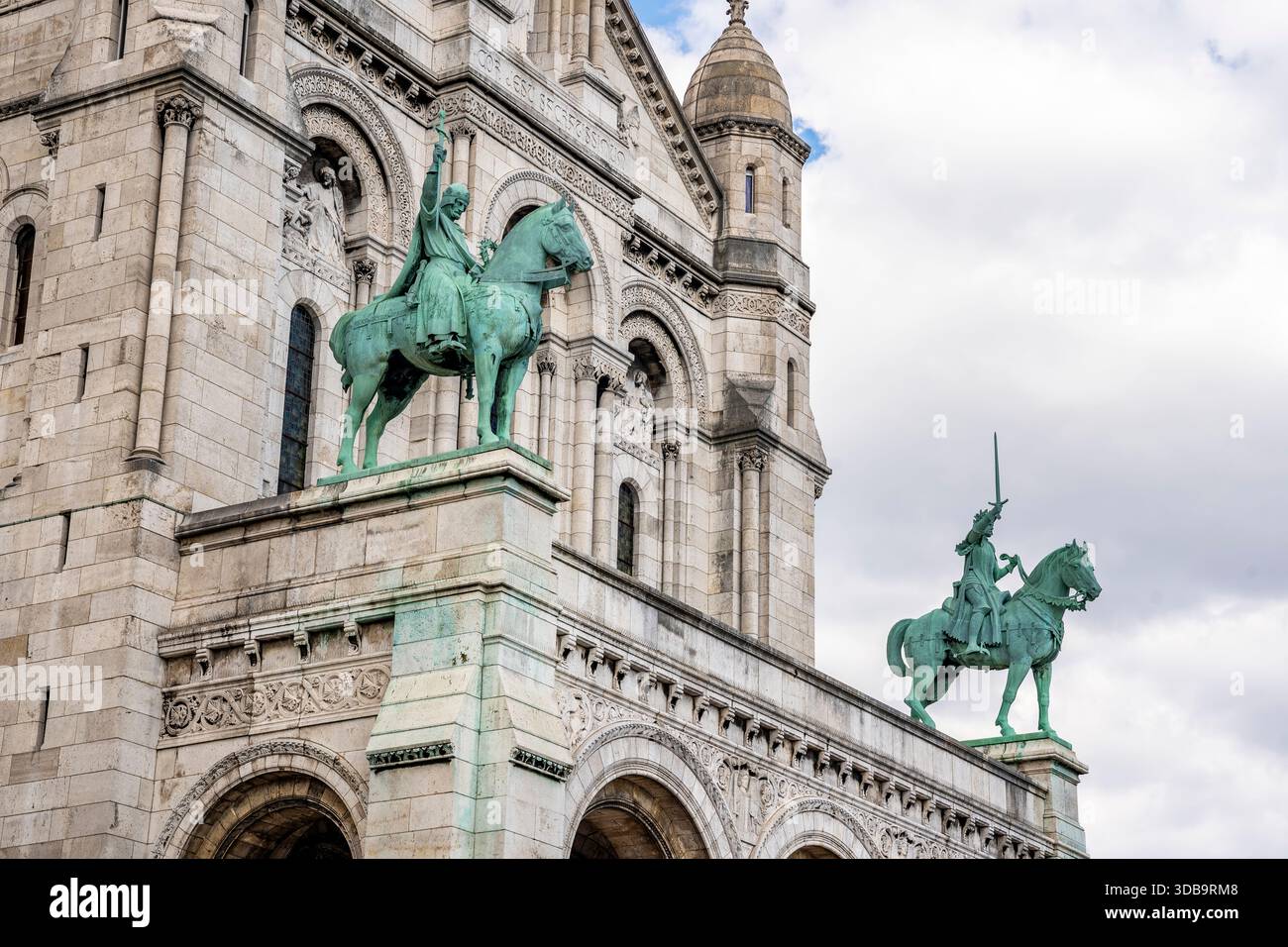 Statues of French national saints Louis IX and Joan of Arc by Hippolyte ...