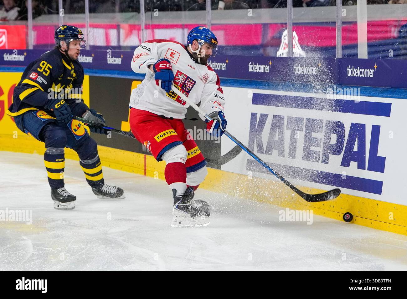 ZURICH, SWITZERLAND - DECEMBER 14: Jan Scotka of Czech Republic against ...