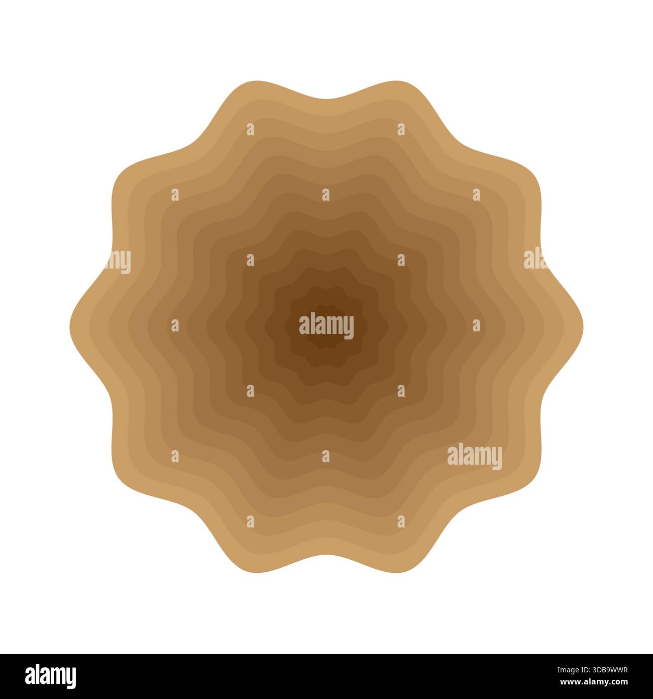 Brown circular shape. Wavy gradient outline. Soft radial Vector pattern ...