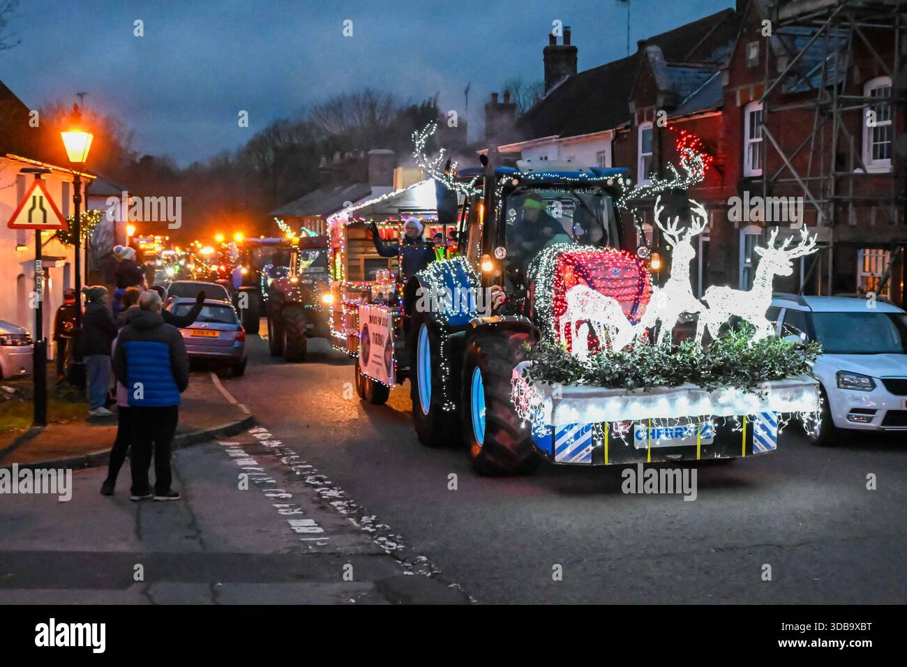 Bere Regis, Dorset, UK 14th December 2025. Around two hundred tractors ...