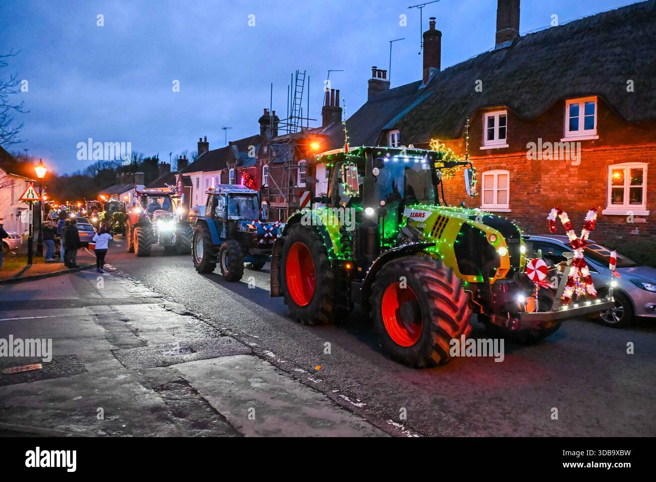 Bere Regis, Dorset, UK 14th December 2025. Around two hundred tractors ...