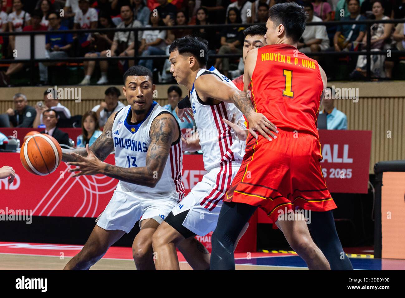 Jamie Manzano #13 of Philippines seen in action during the Men’s ...