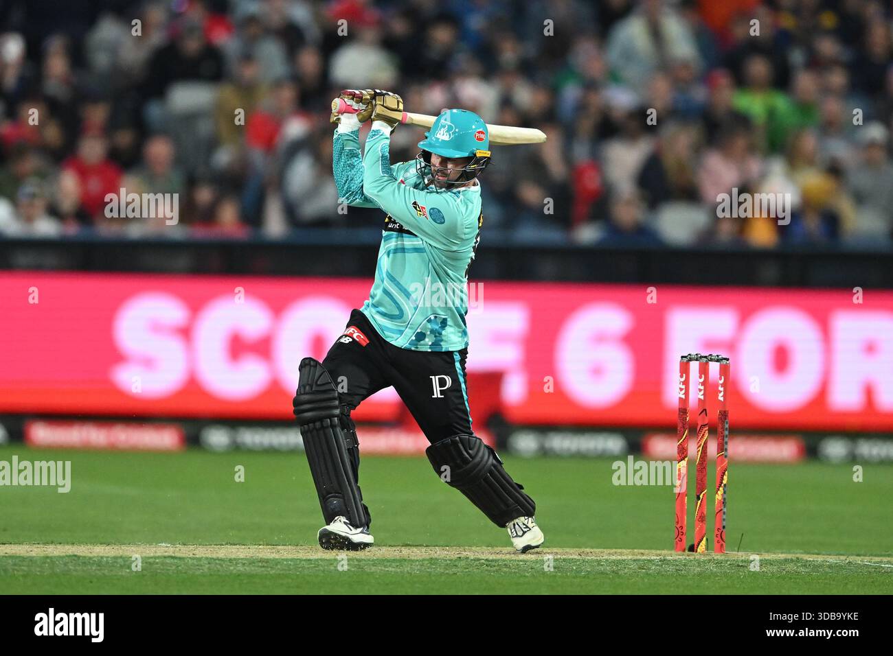 Colin Munro of the Heat plays a shot during the BBL match between the ...