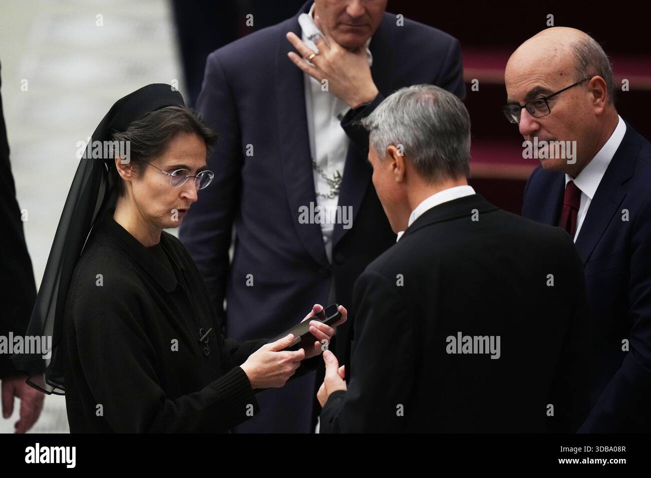 Sister Raffaella Petrini, left, President of the Vatican City State ...