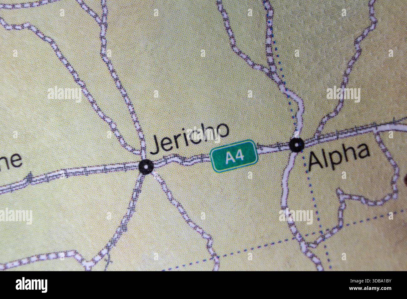 Jericho - Queensland, Australia colour atlas map of town and a name of ...
