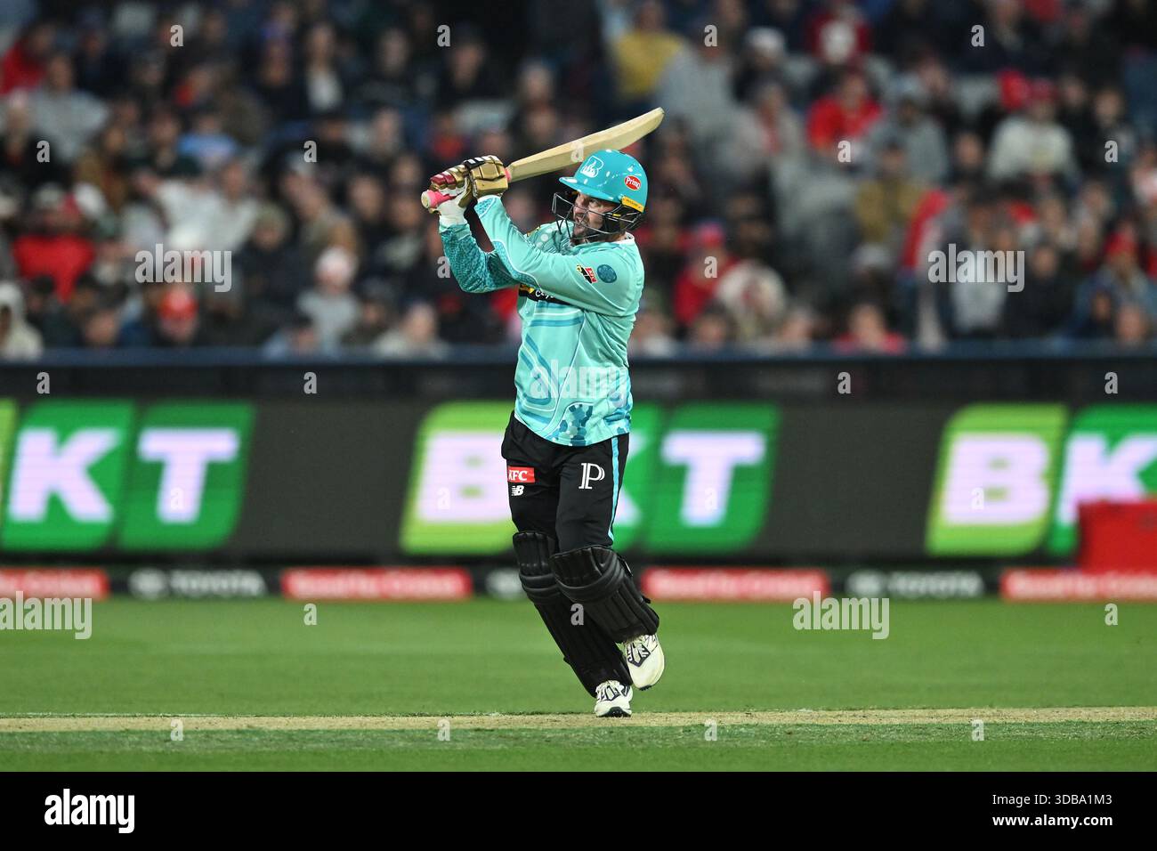 Colin Munro of the Heat plays a shot during the BBL match between the ...