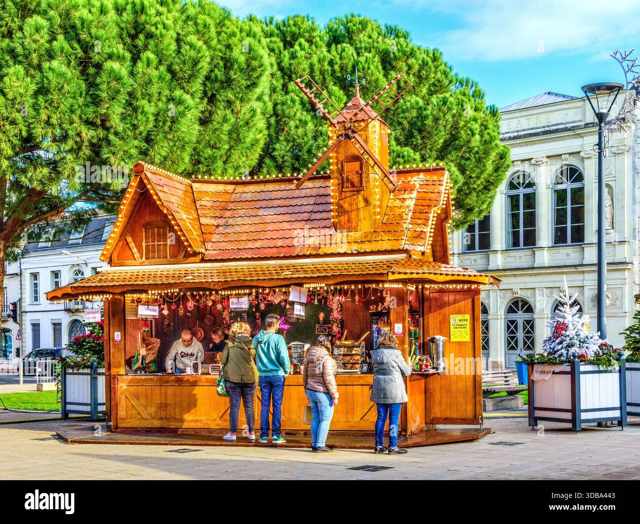 Temporary food stall resembling a small wooden house - Chatellerault ...