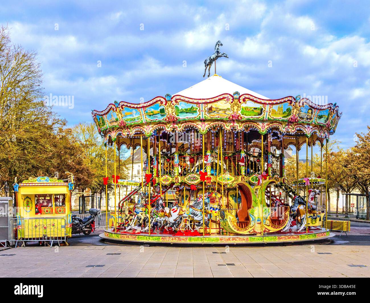 Double-decker fairground roundabout - Chatellerault, Vienne (86 ...
