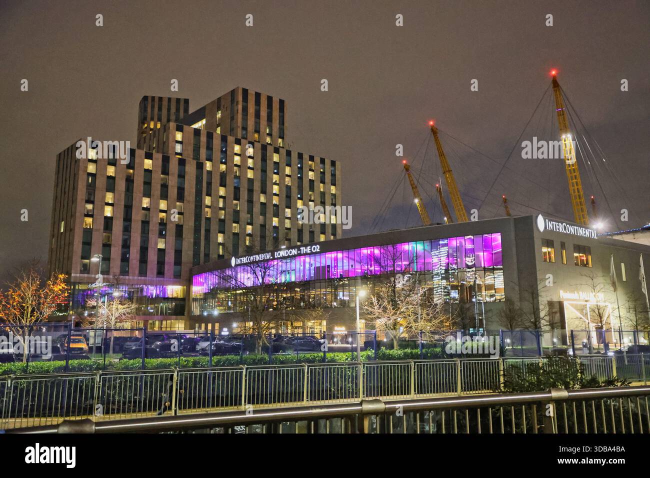 Exterior of Intercontinental London - The O2 by night London UK ...