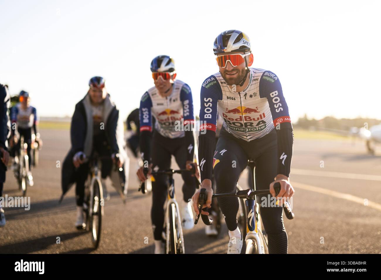 A nine-rider Red Bull–BORA–hansgrohe peloton achieved a world first at ...