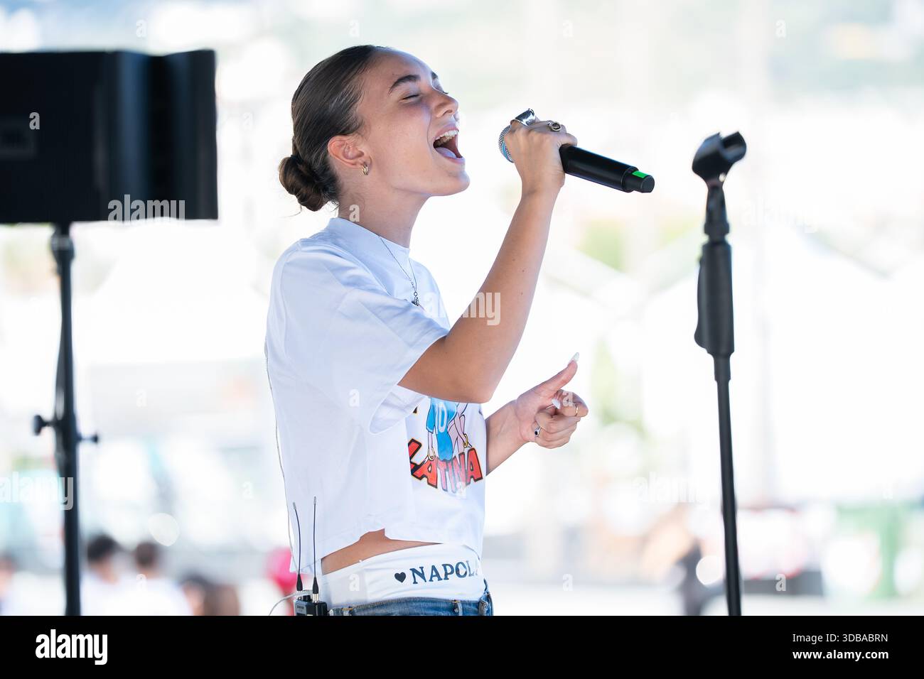 Antonia Nocca performs live at Piazza della Libertà during the ...