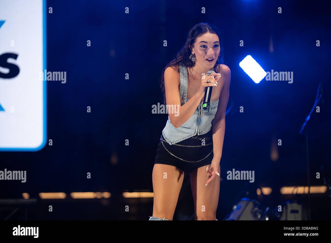 Antonia Nocca performs live at Piazza della Libertà during the Salerno ...