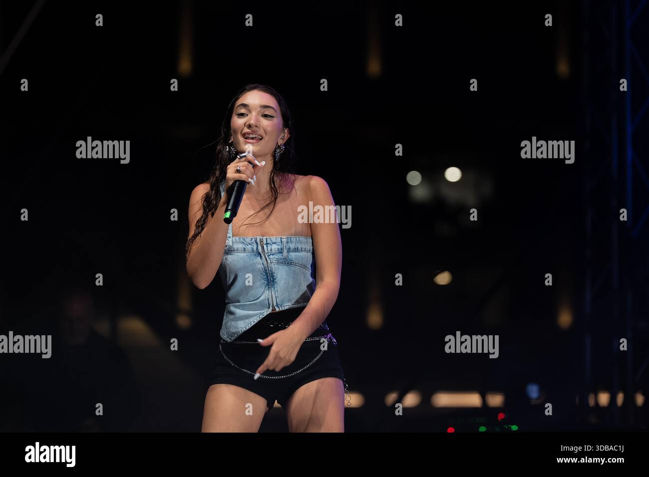 Antonia Nocca performs live at Piazza della Libertà during the Salerno ...