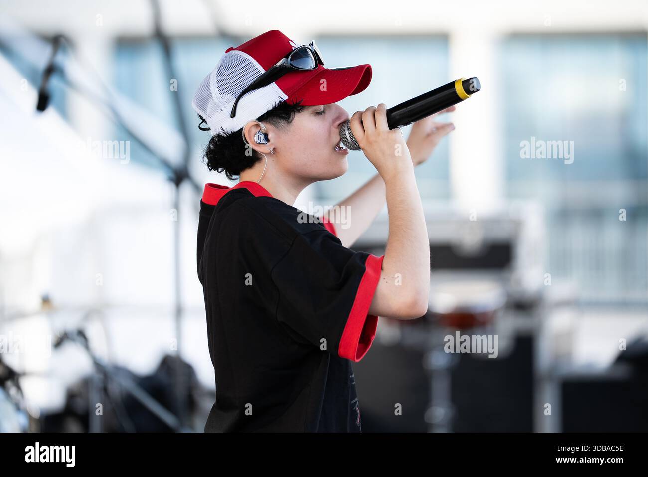 Cristiana Carella aka Senza Cri performs live at Piazza della Libertà ...